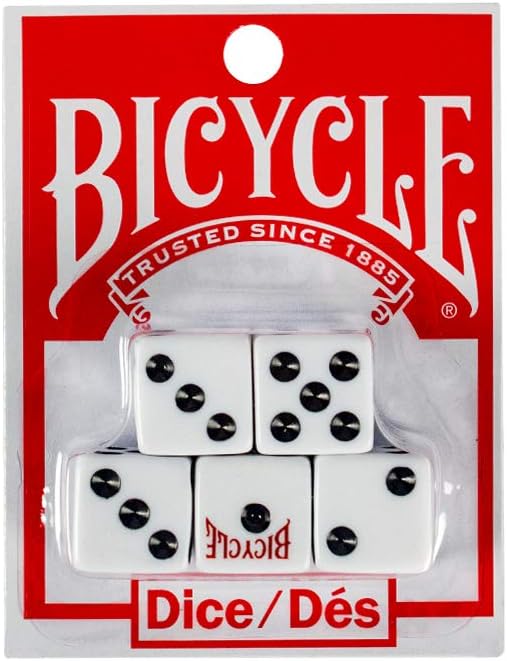 Bicycle Regulation Size Dice Set - Assorted, 5 count – L&R eShop