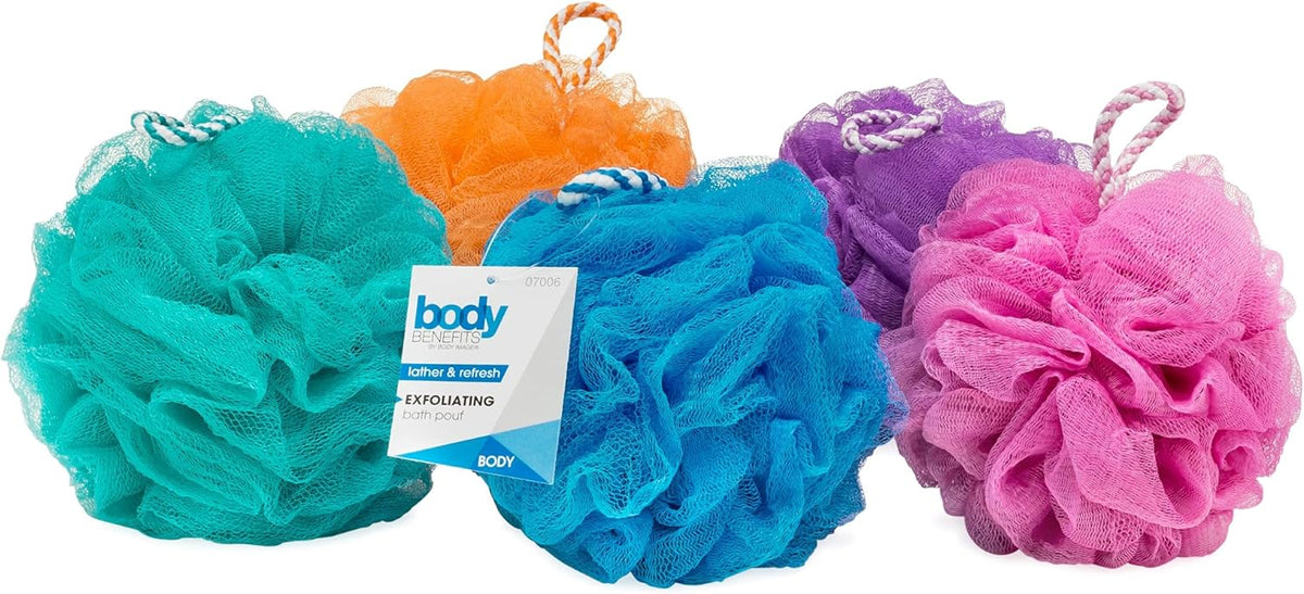 Body Benefits Lather & Refresh Exfoliating Bath Pouf - Assorted – L&R eShop