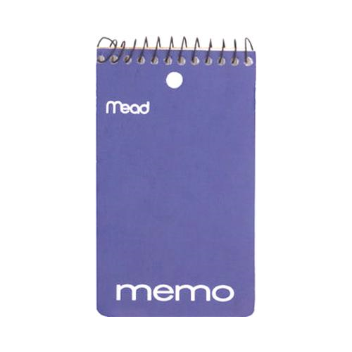 Mead Top WireBound College Ruled 3" x 5" Memo Book - Assorted colors ...
